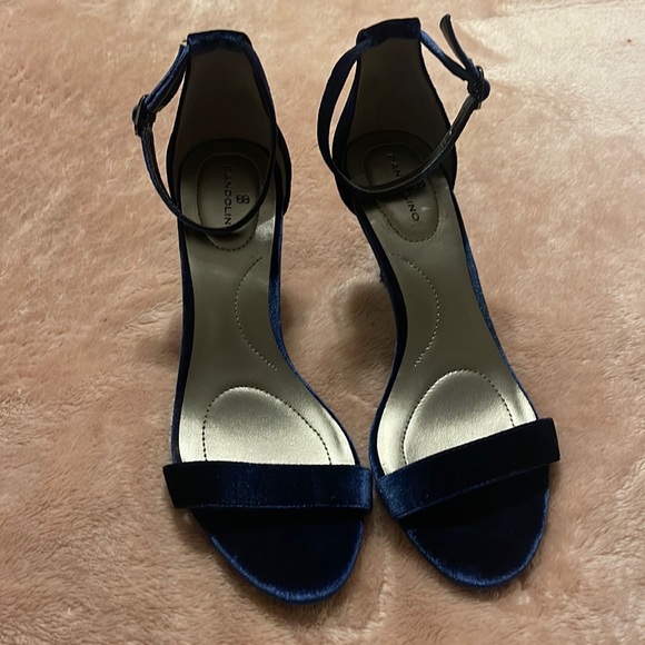 Bandolino | Shoes | Bandolino Strap Heels Velvet Bandolier Blue | Poshmark